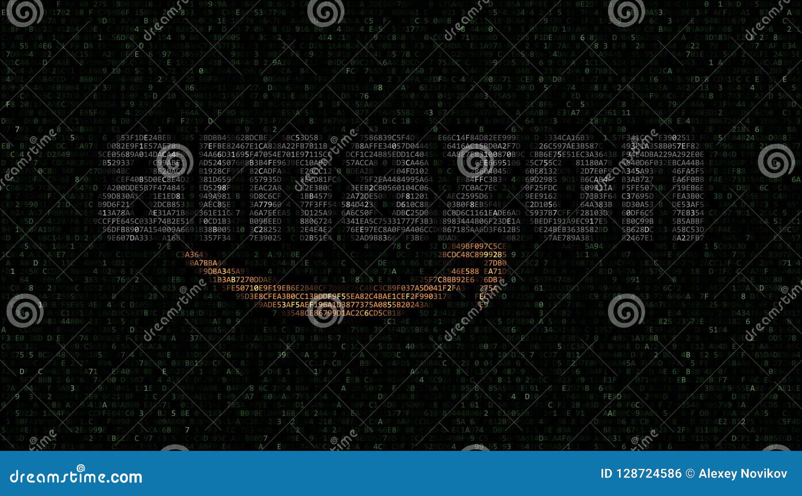 Amazon.com Logo Made of Flashing Hexadecimal Symbols on Computer Screen ...