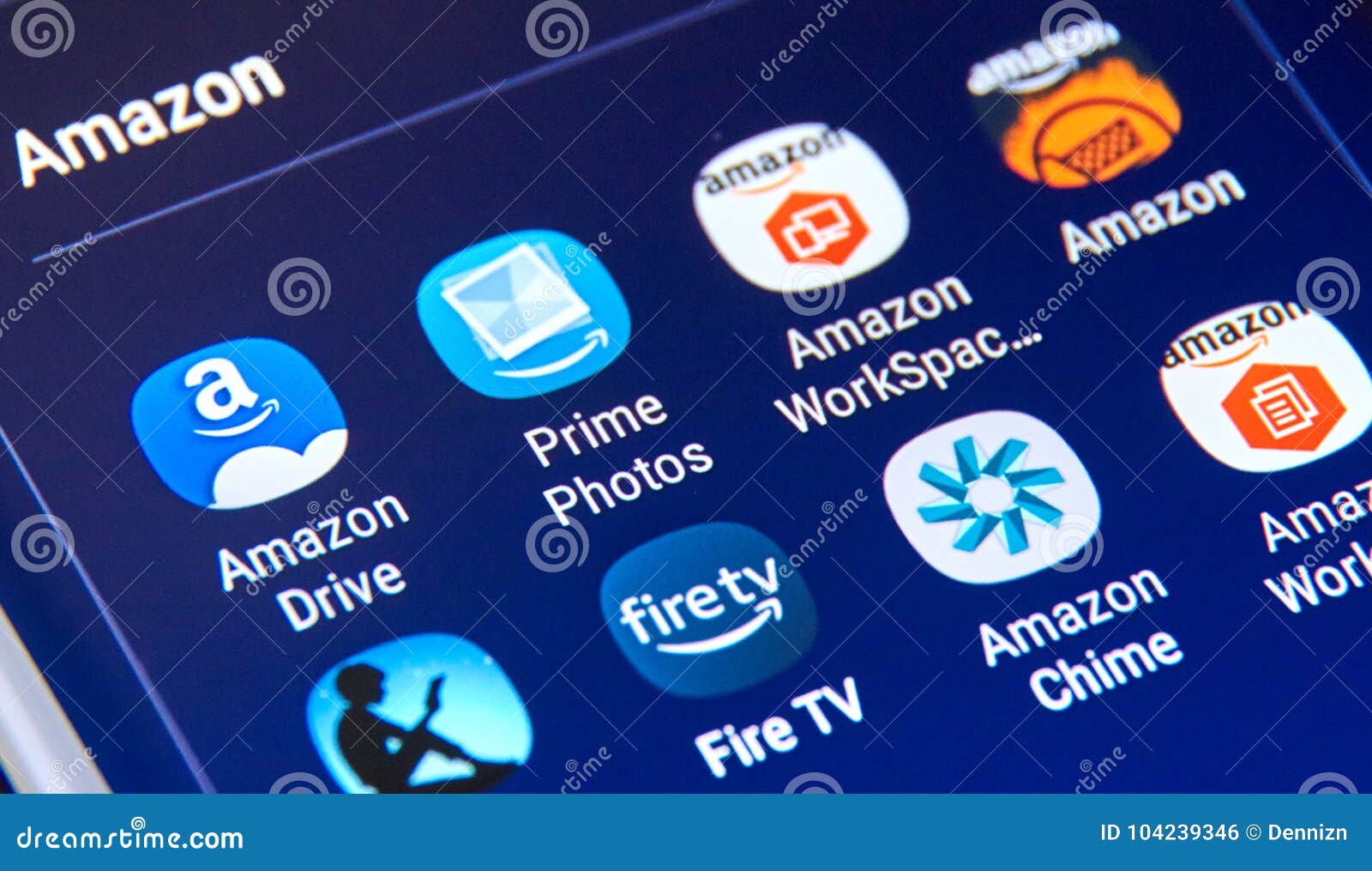 Amazon Different Android Applications Icons on Samsung S8 Editorial ...