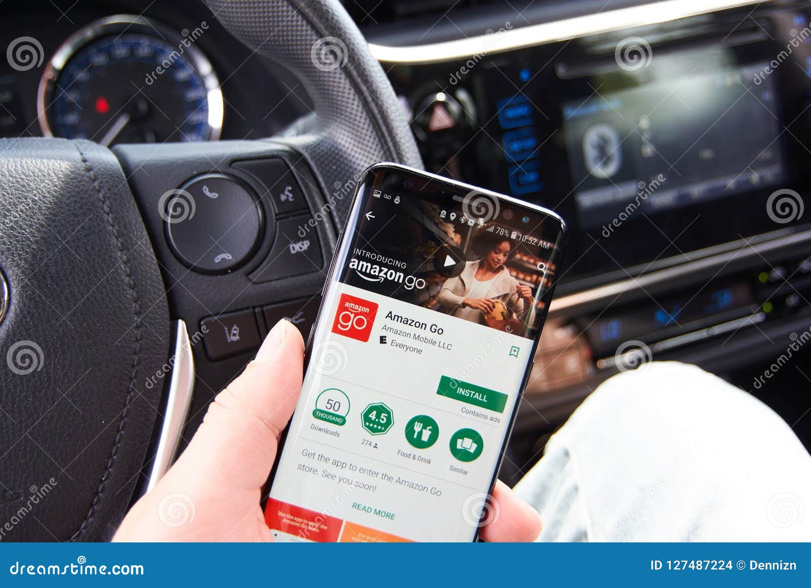 Amazon GO android app editorial stock image. Image of cell - 127487224