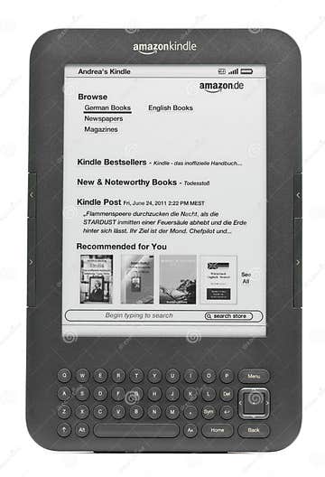 Amazon Kindle 3 editorial photo. Image of studio, technology - 20083406