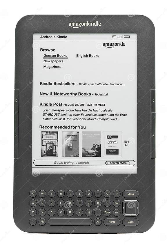 Amazon Kindle 3 editorial photo. Image of studio, technology - 20083406
