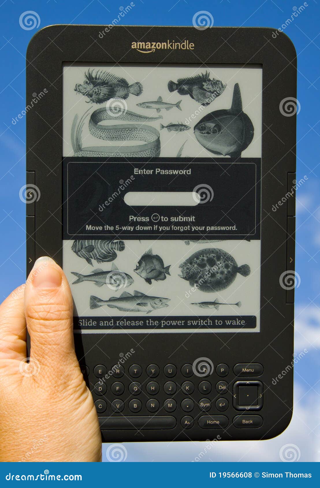 Amazon Kindle E-Reader editorial stock photo. Image of nails - 19566608