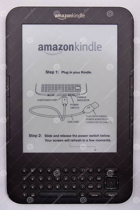 Amazon Kindle E-Reader editorial image. Image of noble - 19770760