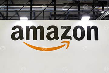 Amazon Logo at Illuminated Exhibition and Convention Center Editorial ...