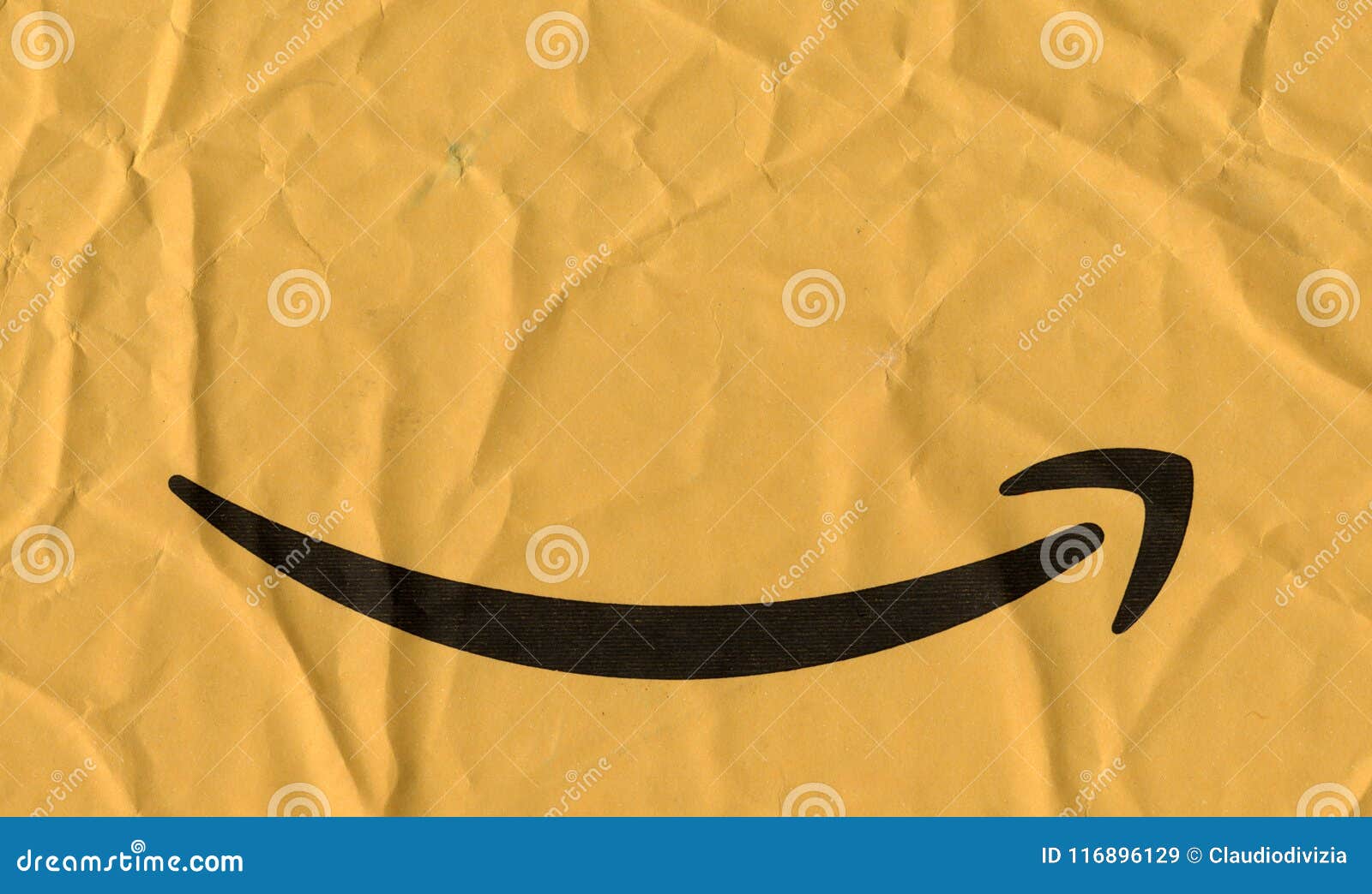 Amazon logo on a packet editorial stock image. Image of united - 116896129