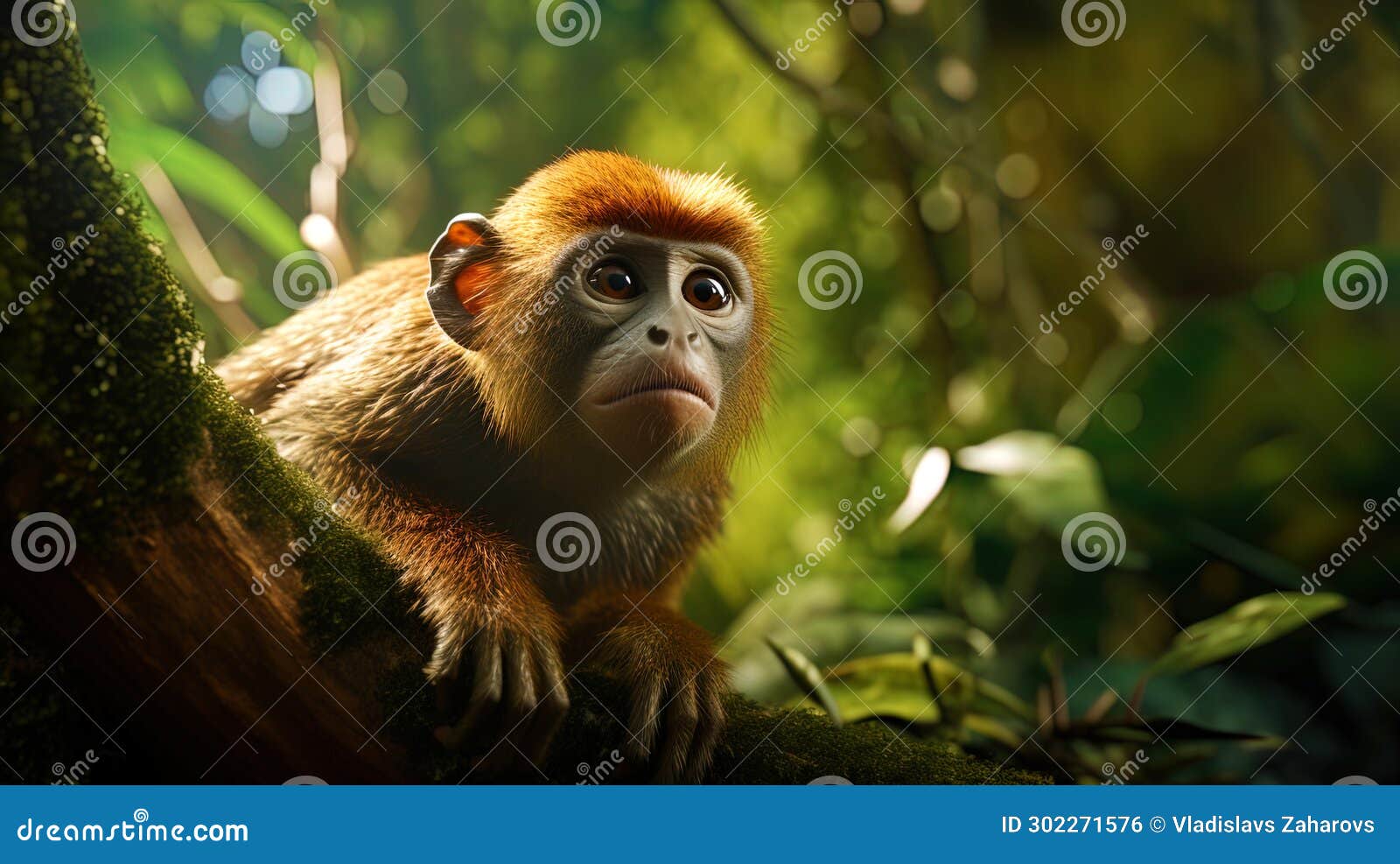 The Amazon Monkey, Completely Adapted To High Humidity and Thick ...