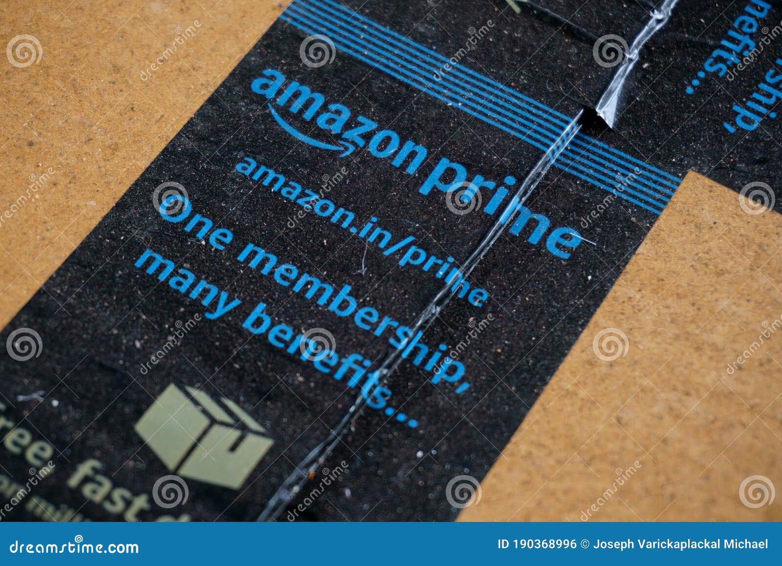 Amazon Prime Label Printed on a Corrugated Packaging Box Editorial ...