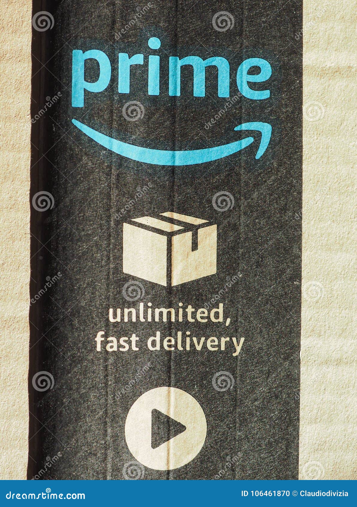 Amazon prime label editorial image. Image of states - 106461870