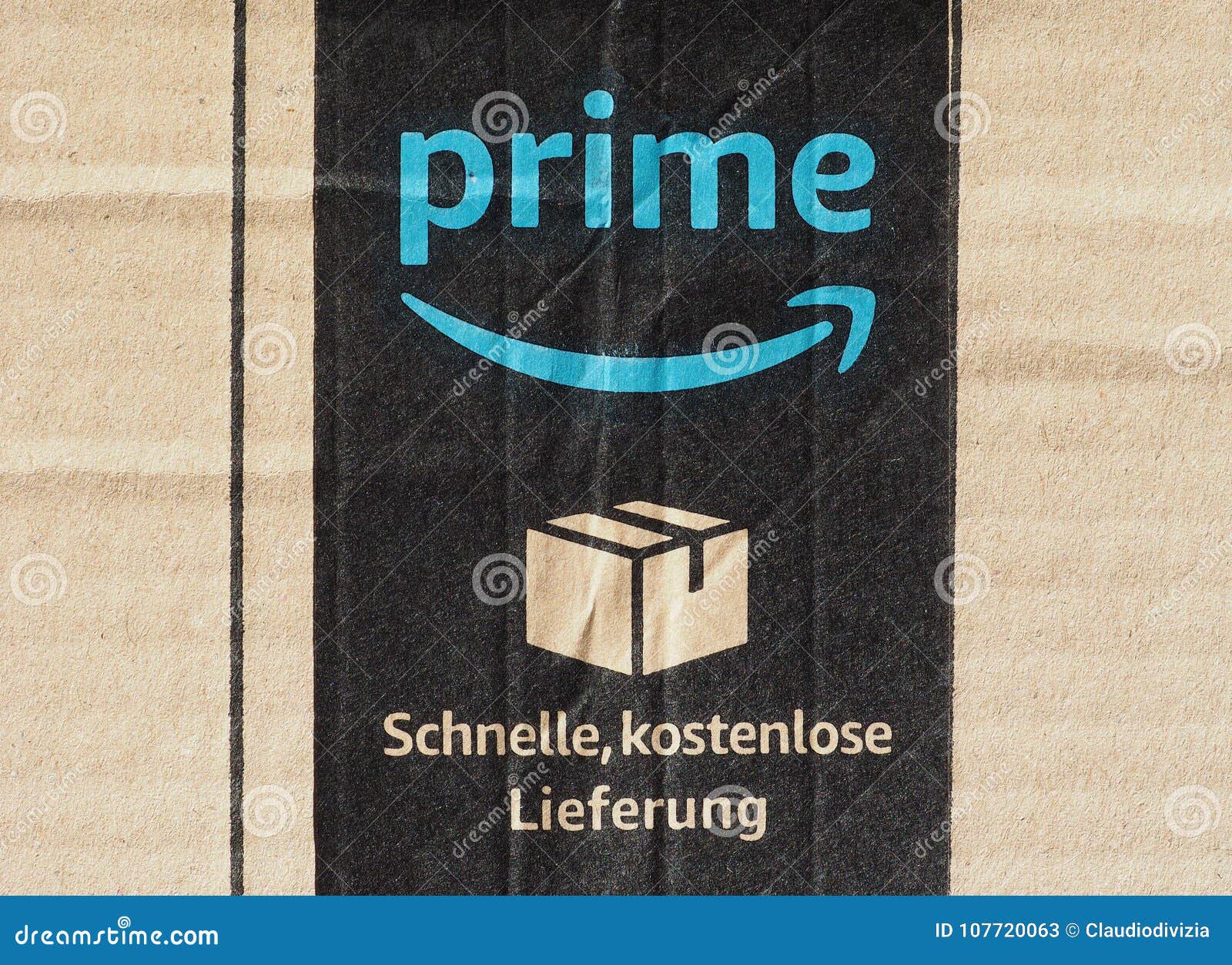 Amazon prime label editorial stock photo. Image of fast - 107720063