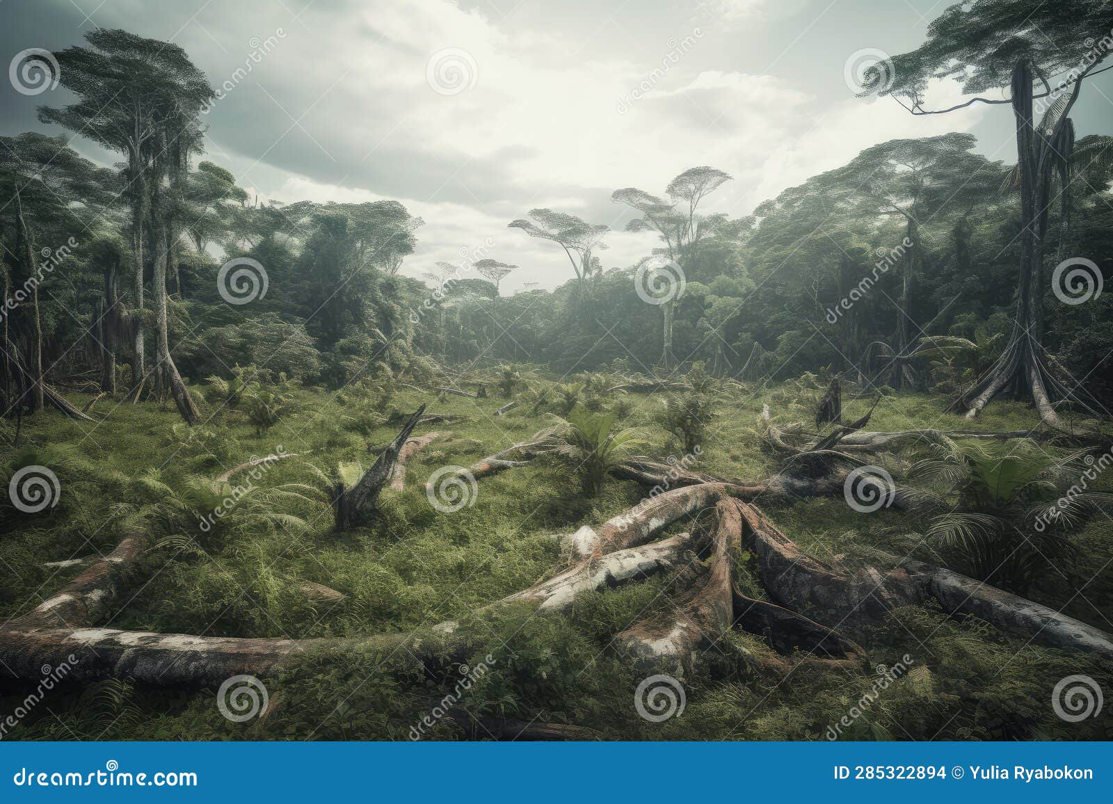 Amazon Rainforest Deforestation. Generate Ai Royalty-Free Stock Image ...