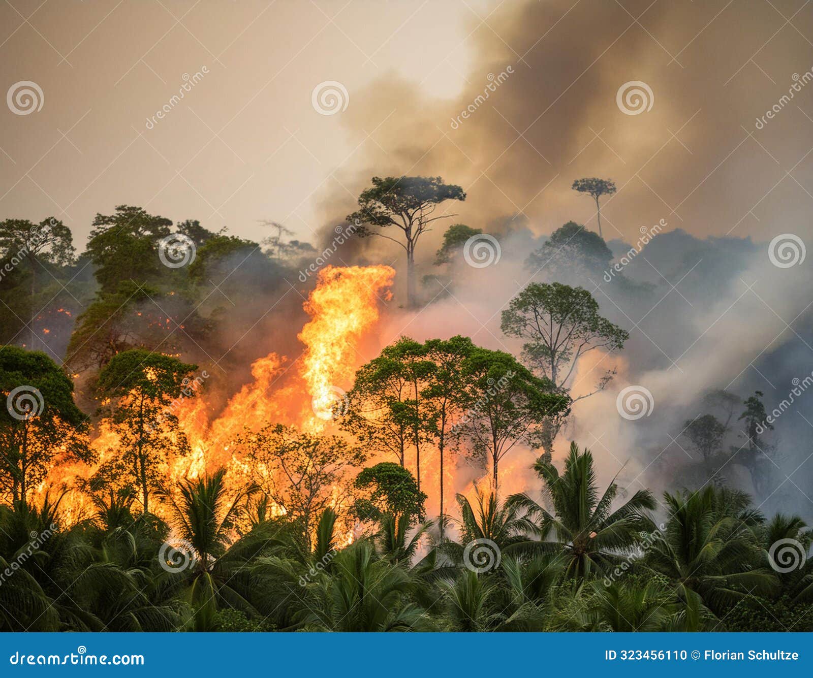 Amazon Rainforest Fire Forest Destruction Deforestation Ecological ...