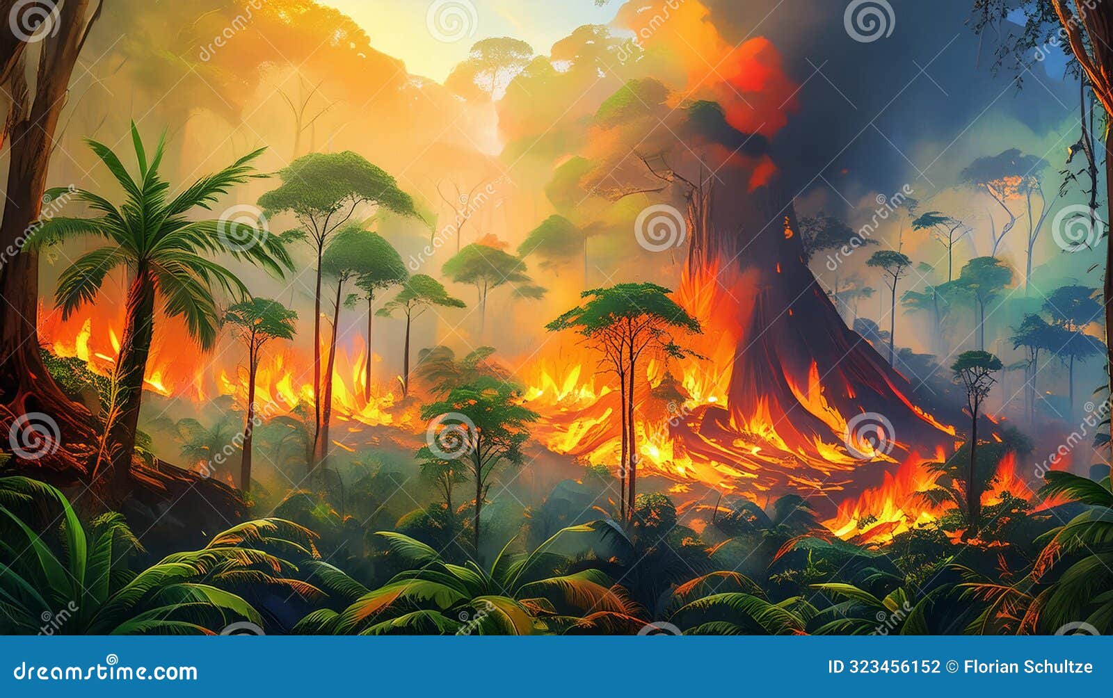 Amazon Rainforest Fire Forest Destruction Deforestation Ecological ...