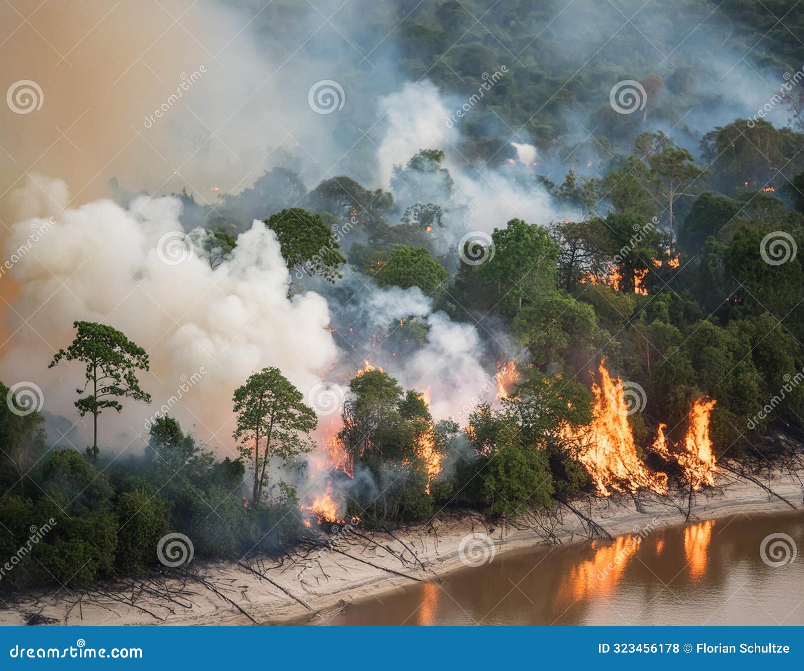 Amazon Rainforest Fire Forest Destruction Deforestation Ecological ...