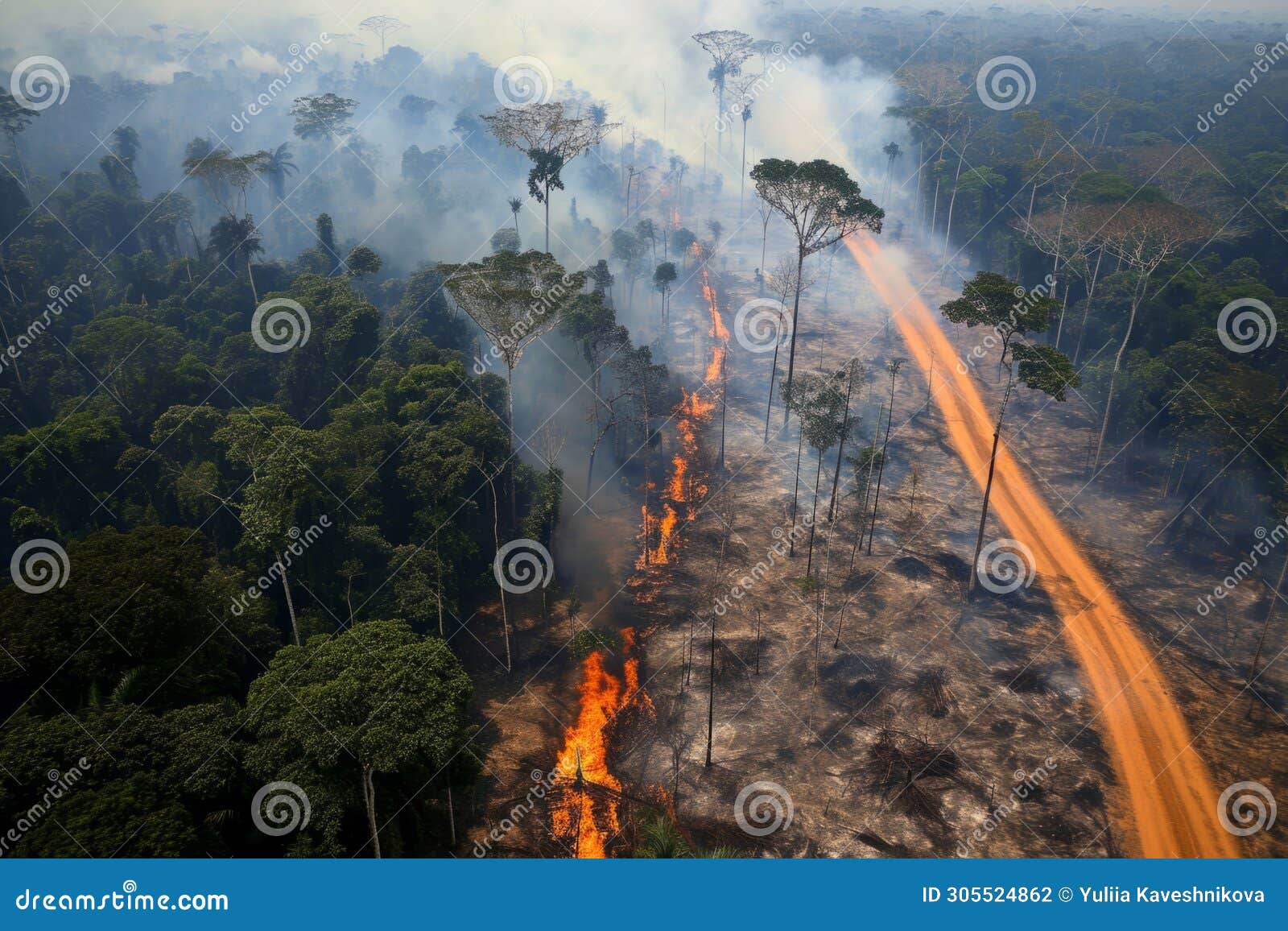 Amazon Rainforest Fire Forest Destruction Deforestation Ecological ...