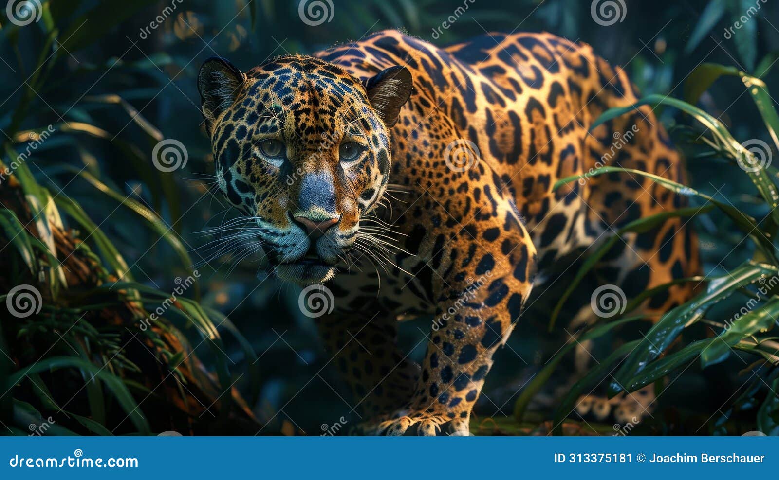 Nighttime Jaguars In Amazon Rainforest Hyperrealistic Nocturnal ...