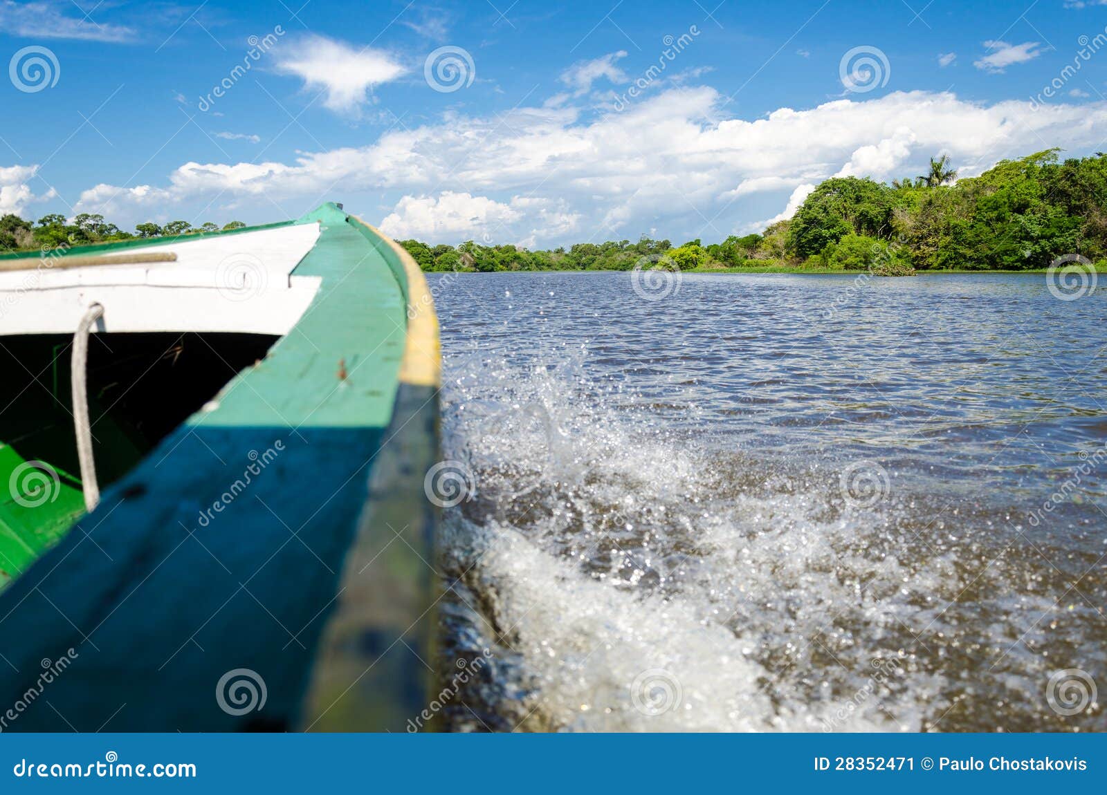 Amazon River stock image. Image of white, water, boat - 28352471