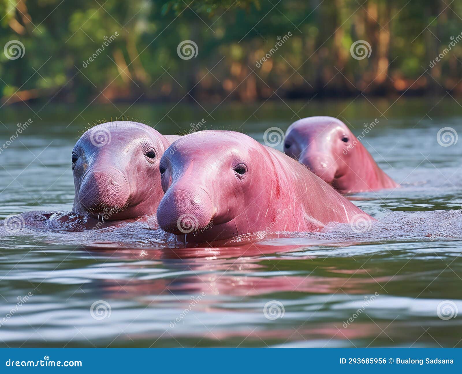 Amazon River Dolphin Boto Bufeo Or Pink River Dolphin Black And White ...