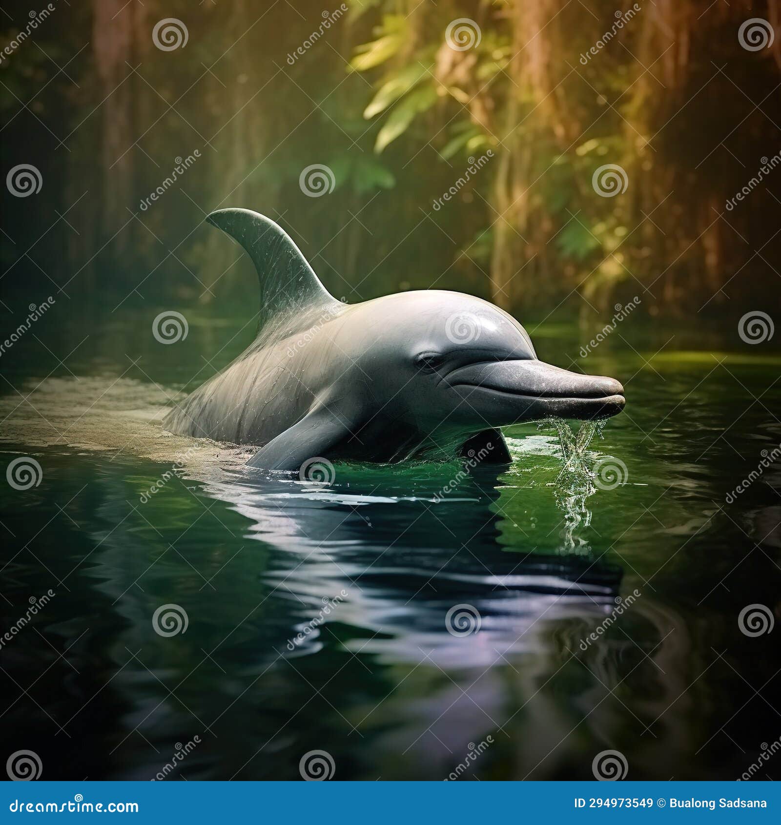 Amazon River Dolphin Made with Generative AI Illustration Stock ...