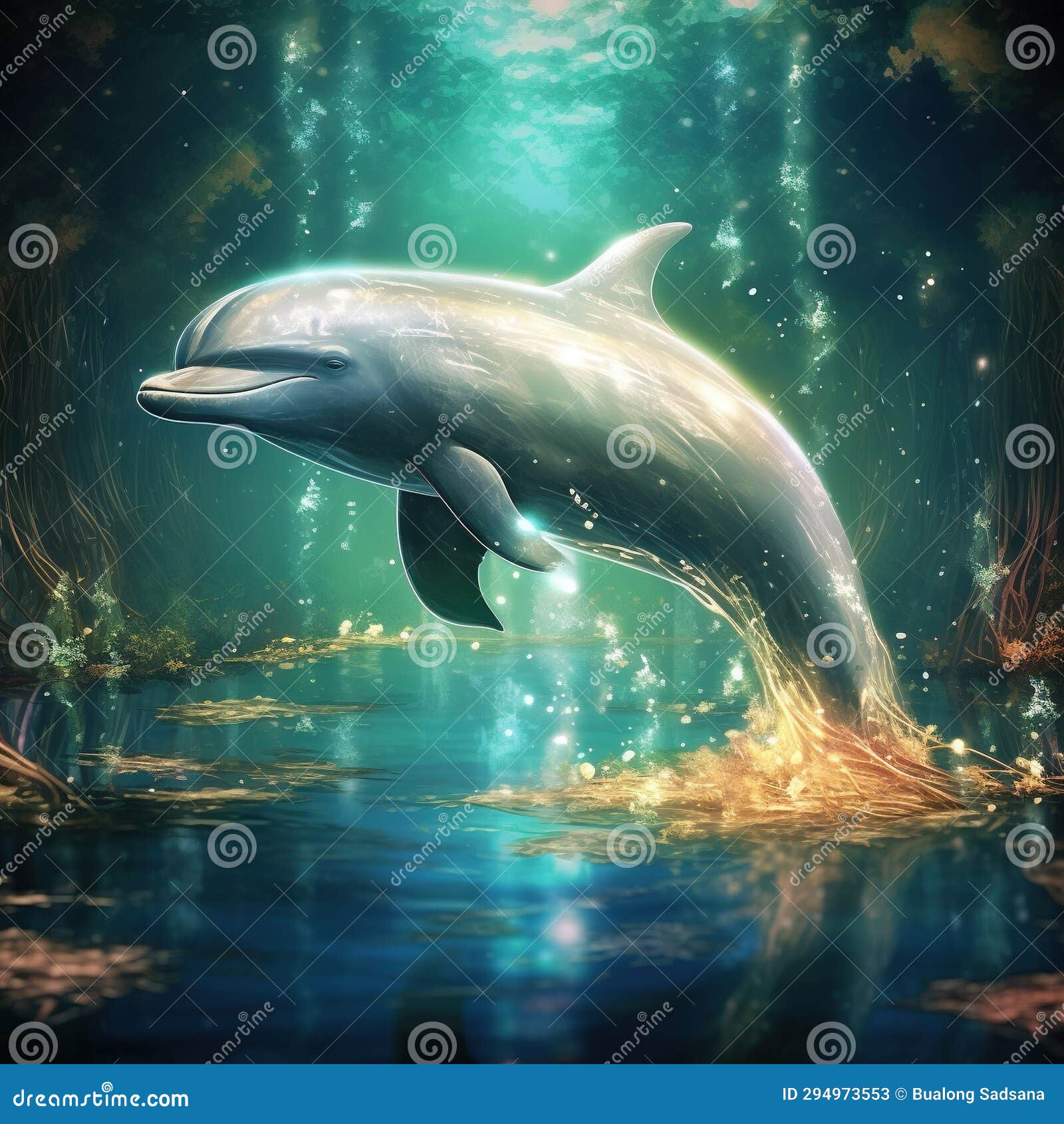 Amazon River Dolphin Made With Generative AI Illustration Royalty-Free ...