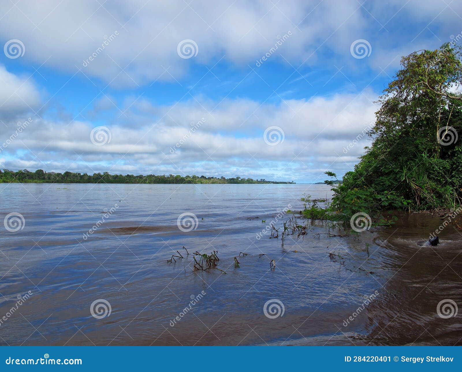 The Amazon River in Peru, South America Stock Image - Image of ecuador ...