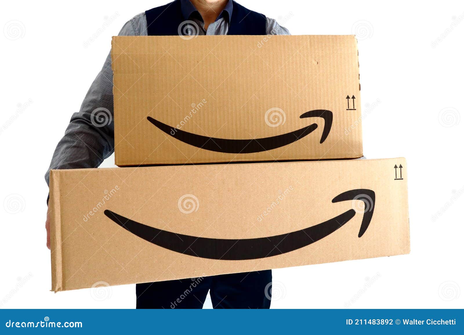 AMAZON Shipping Cardboard Boxes Editorial Photography - Image of ...