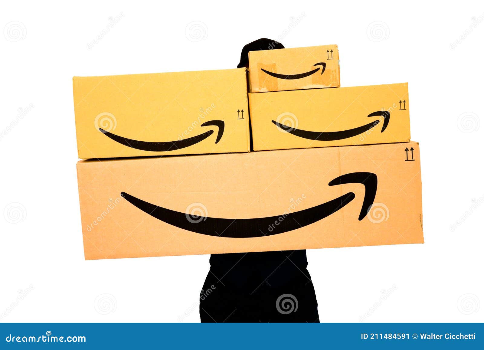AMAZON Shipping Cardboard Boxes Editorial Photo - Image of logotype ...
