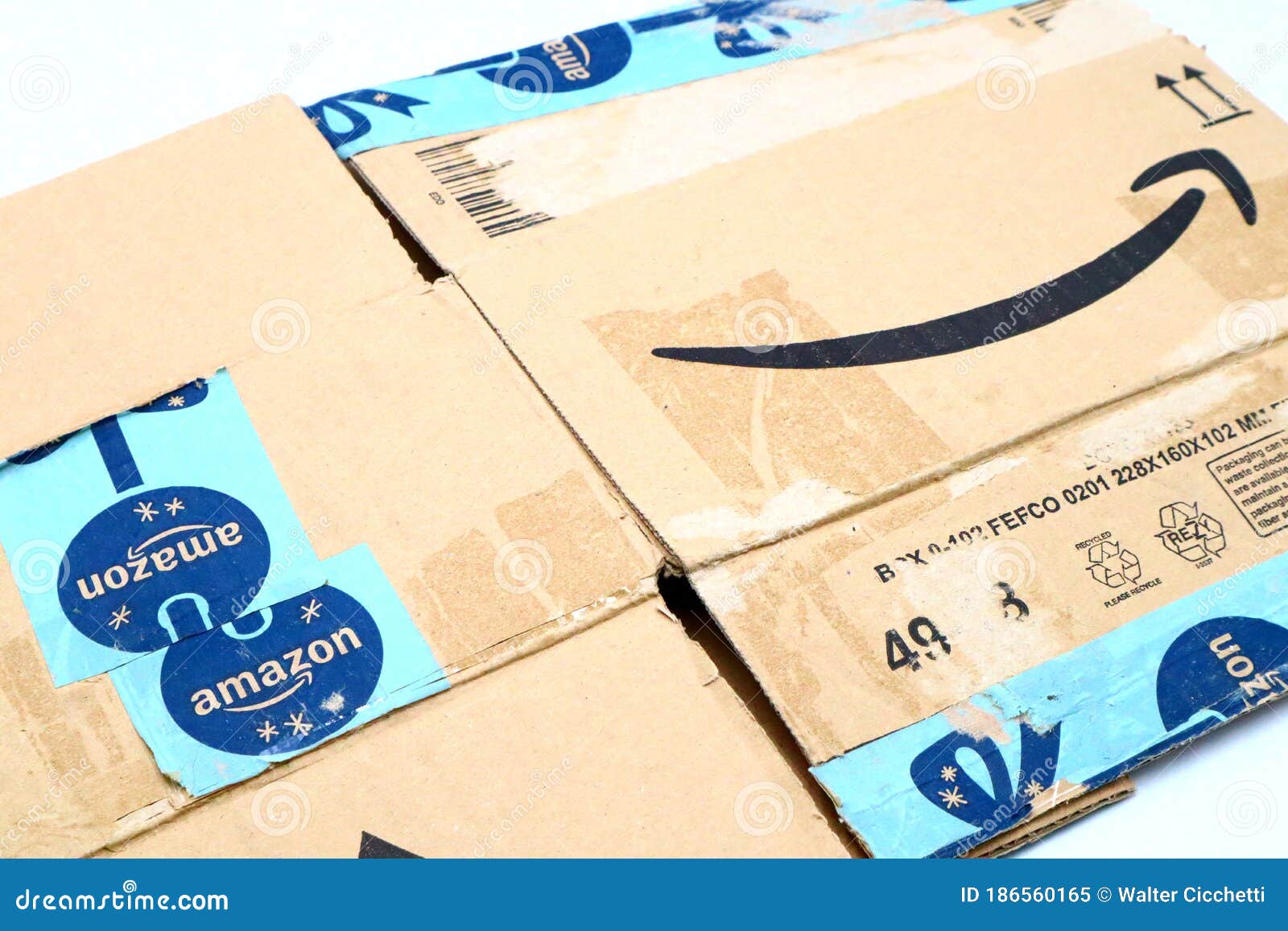 AMAZON Shipping Package Parcel Cardboard Box Editorial Image ...