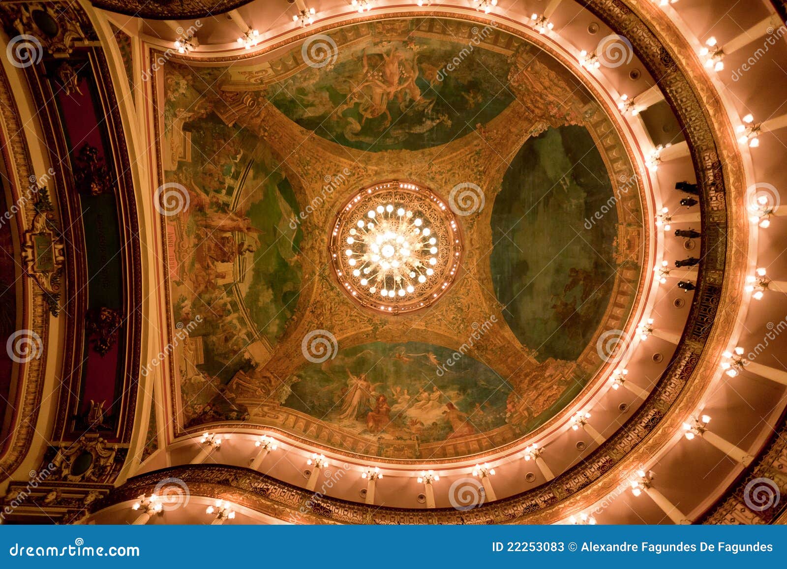 Amazon Theatre Ceiling Manaus Brazil Stock Image - Image of crystal ...
