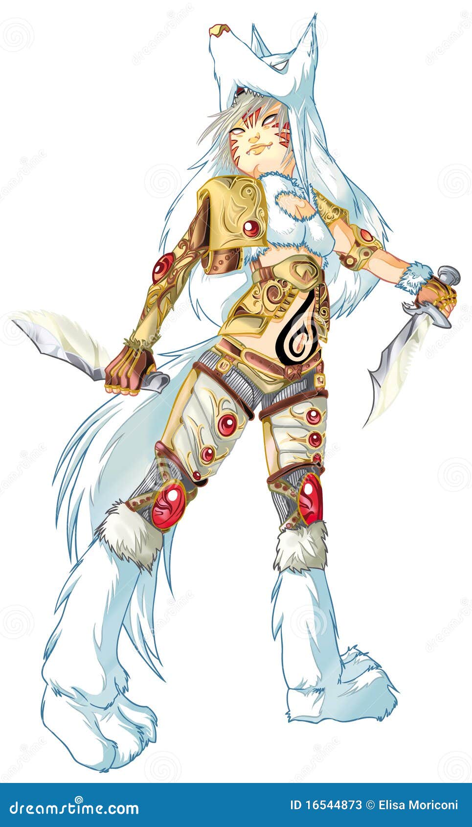 Amazon Warrior stock illustration. Illustration of isolated - 16544873