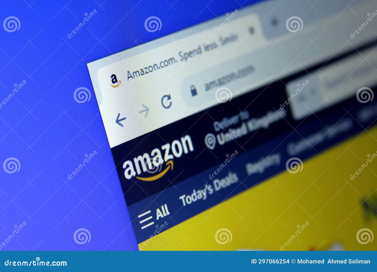 Amazon website logo editorial stock image. Image of vector - 297066254