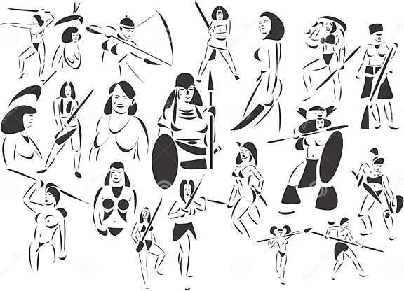 Amazon Women stock vector. Illustration of exotic, legend - 6890025