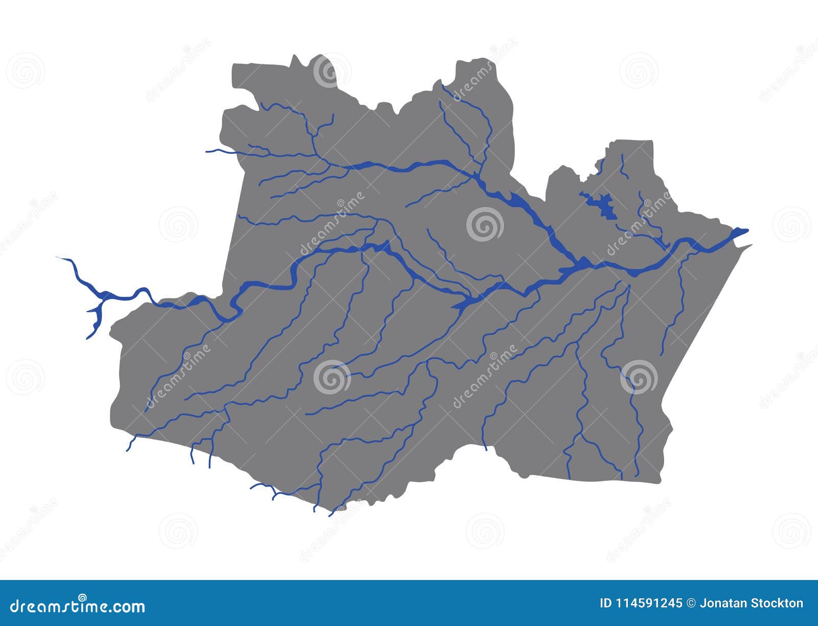 Amazonas, Brasil, Mapa Do Vetor Ilustração Stock - Ilustração de ...