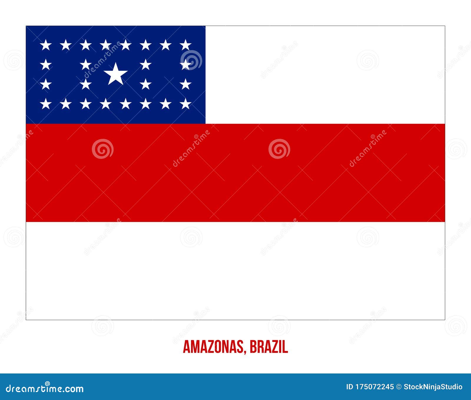 Amazonas Flag Vector Illustration on White Background. States Flag of ...