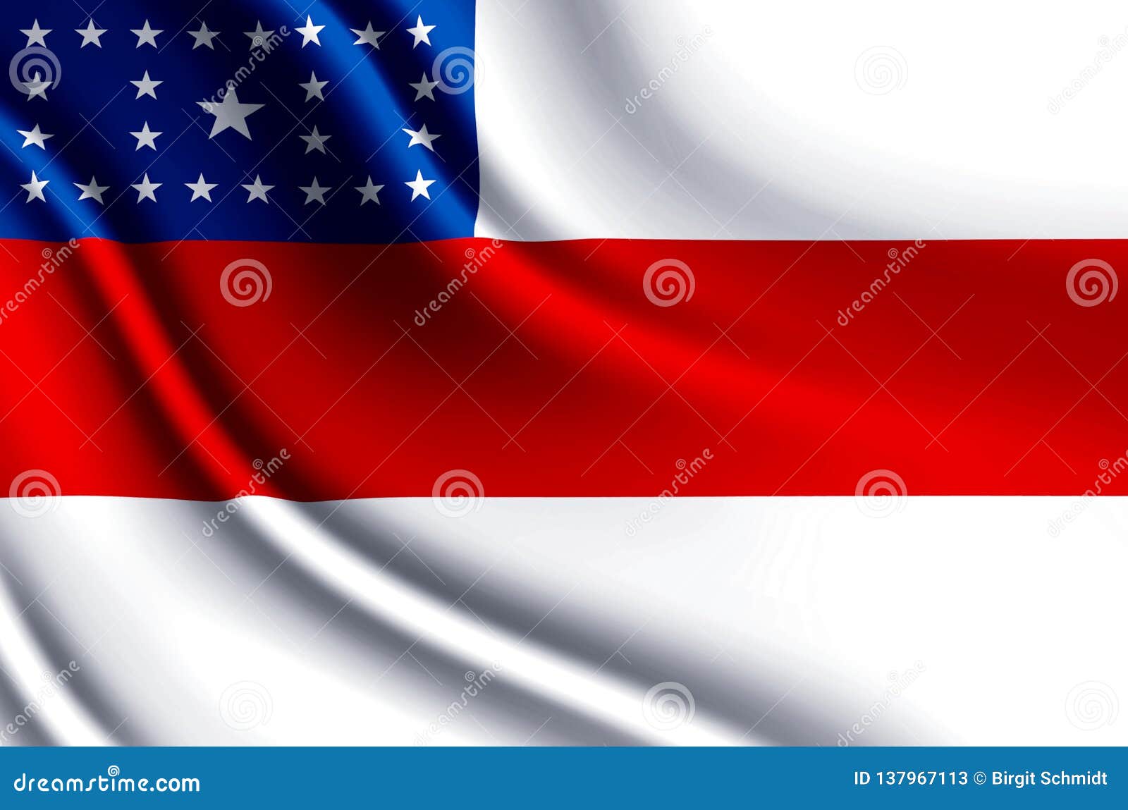 Amazonas Realistic Flag Illustration. Stock Illustration - Illustration ...