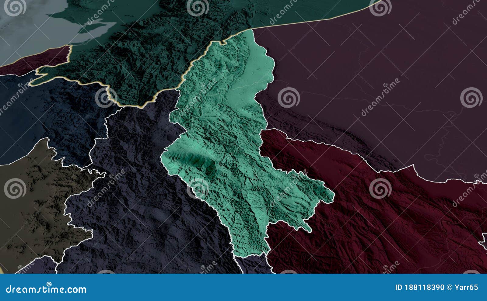 Amazonas, Peru - Highlighted. Administrative Stock Illustration ...