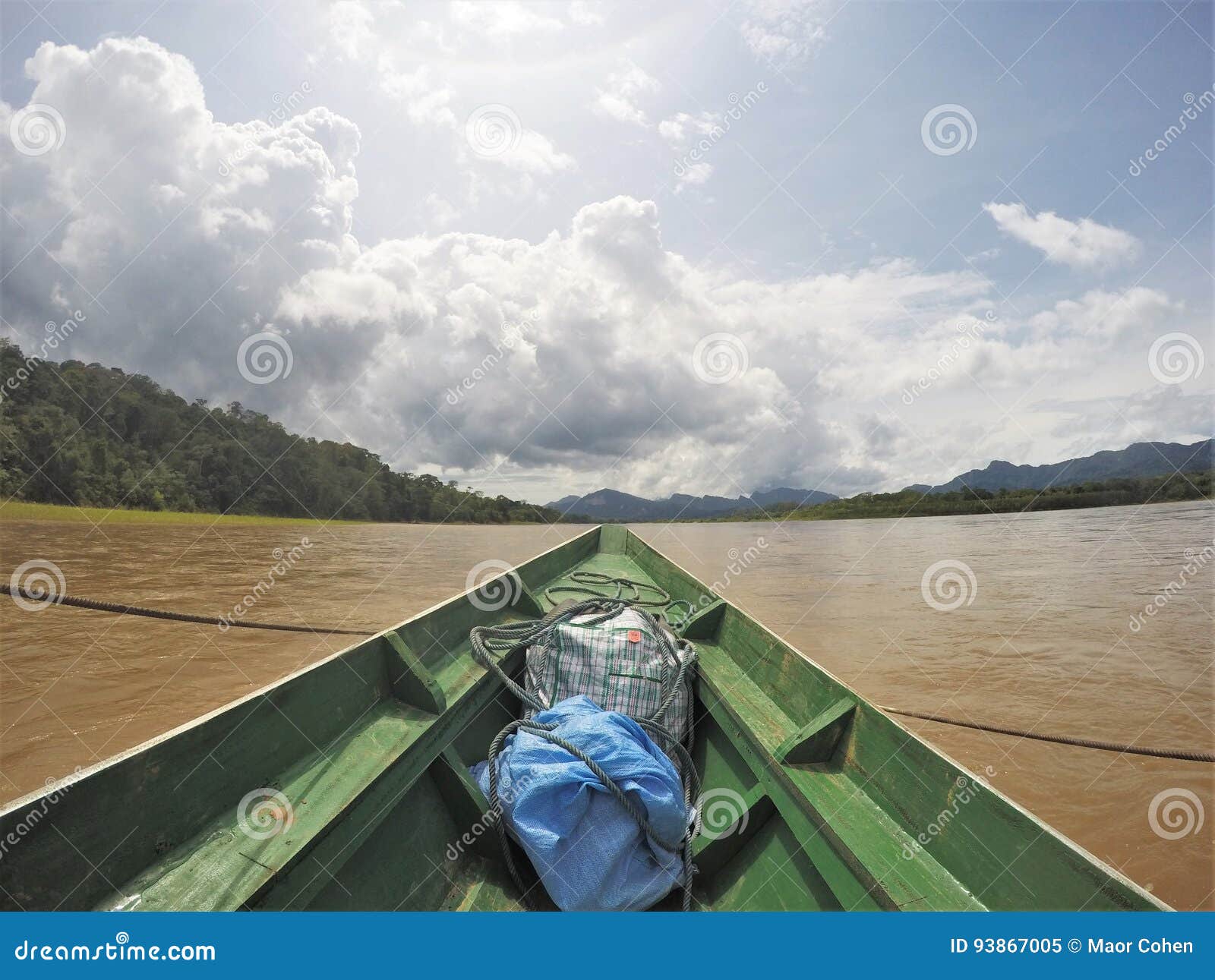 Amazonas River on canoe stock image. Image of area, grass - 93867005