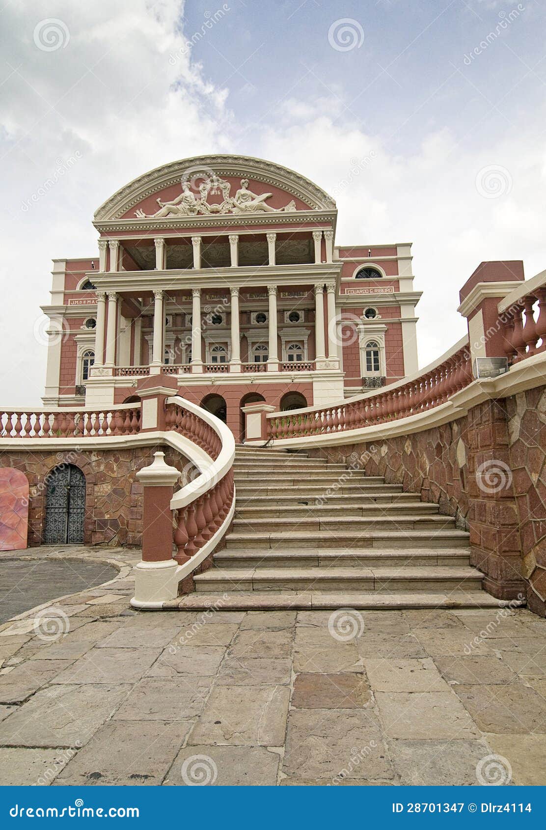 Amazonas Theater at Manaus, Brazil Stock Image - Image of entrance ...