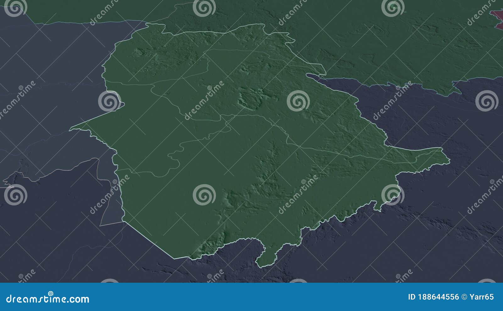 Amazonas, Venezuela - Outlined. Administrative Stock Illustration ...