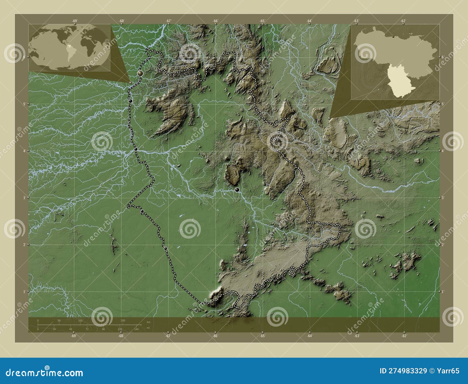 Amazonas, Venezuela. Wiki. Major Cities Stock Illustration ...