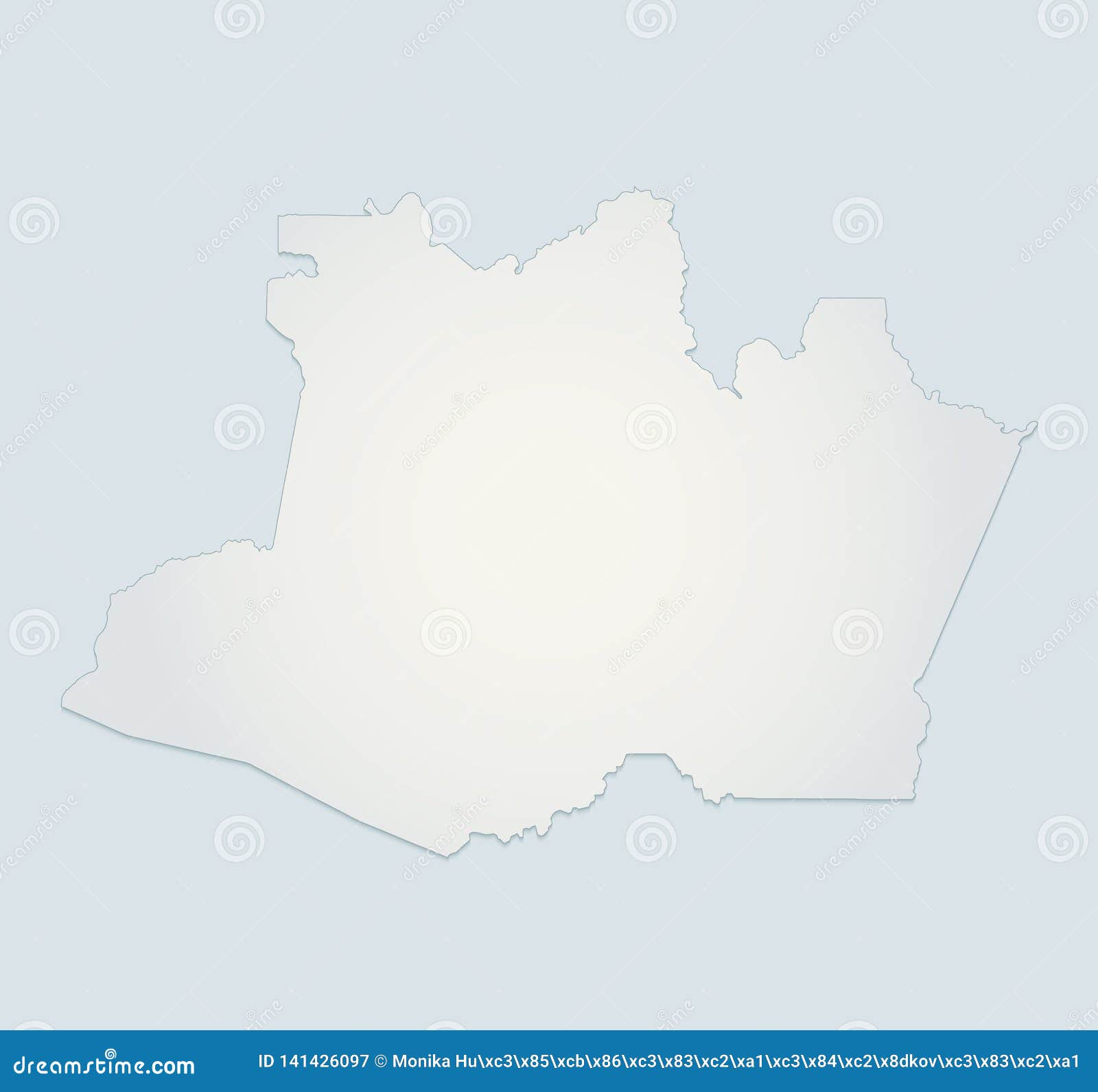 Amazonia Map Amazon Region Blue White Paper 3D Blank Stock Vector ...