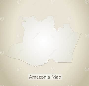 Amazonia Map Old Paper Background Stock Vector - Illustration of atlas ...