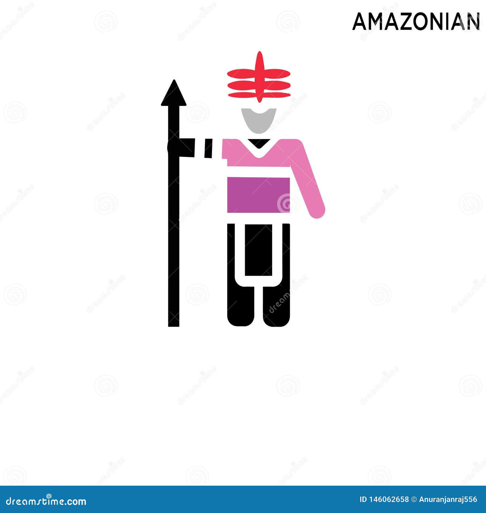 Amazonian Icon Symbol Design Isolated on White Background Stock Vector ...