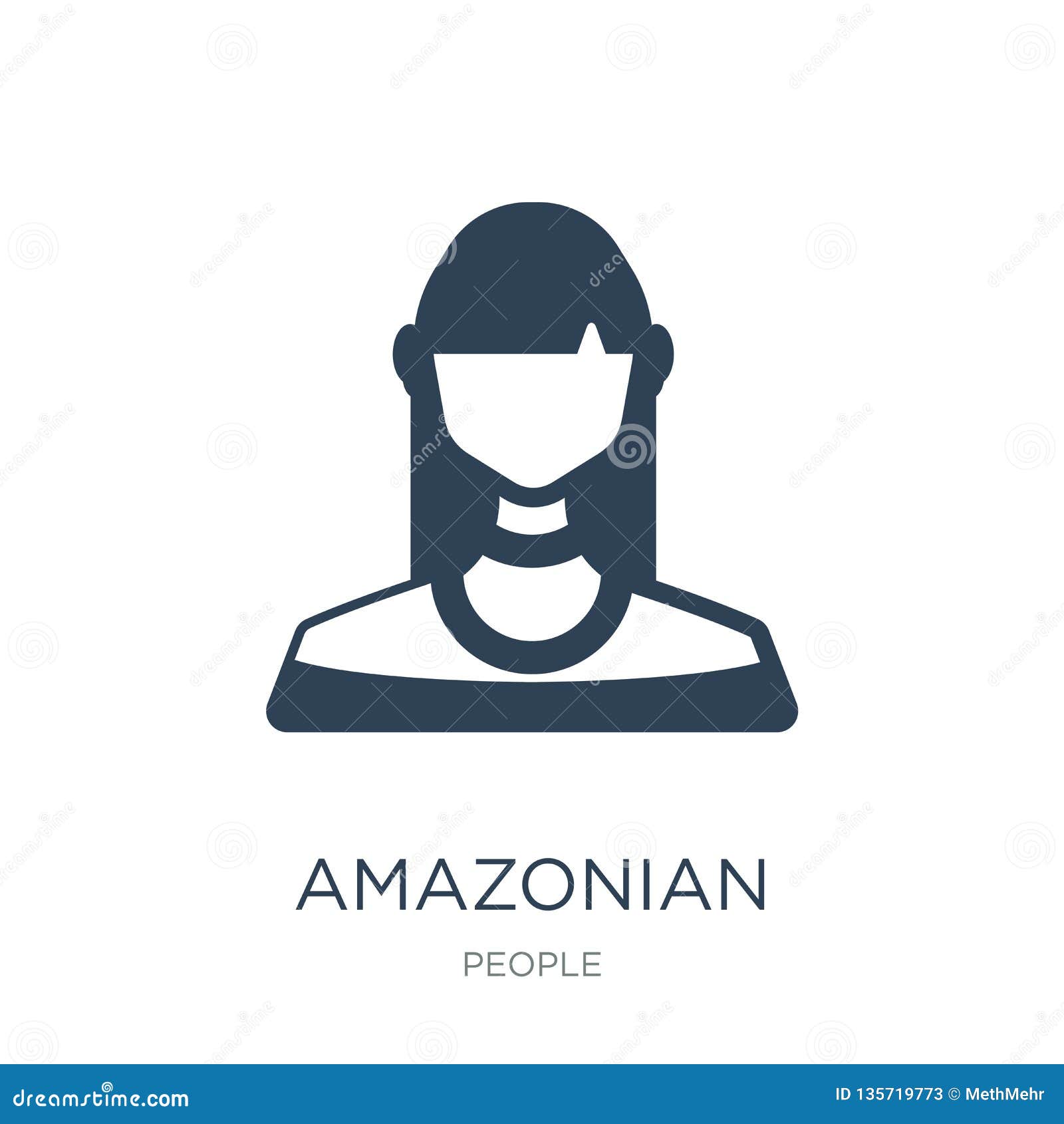 Amazonian Icon in Trendy Design Style. Amazonian Icon Isolated on White ...