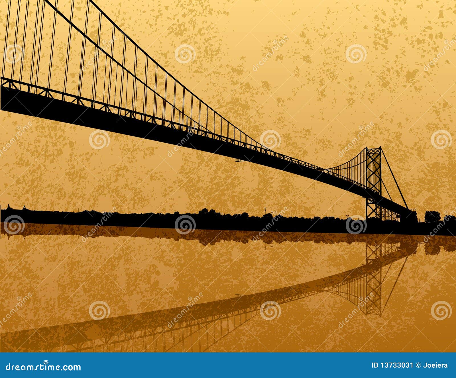 Ambassador Bridge stock vector. Illustration of ambassador - 13733031