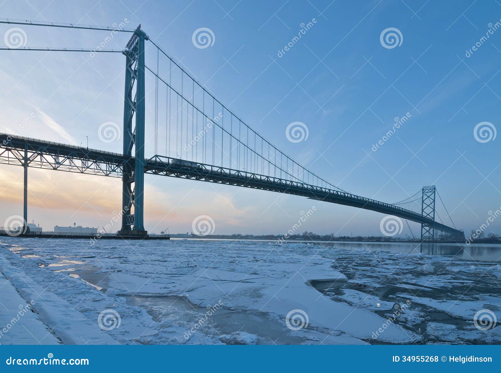 Ambassador Bridge, Windsor Ontario Canada Stock Photo - Image of ...