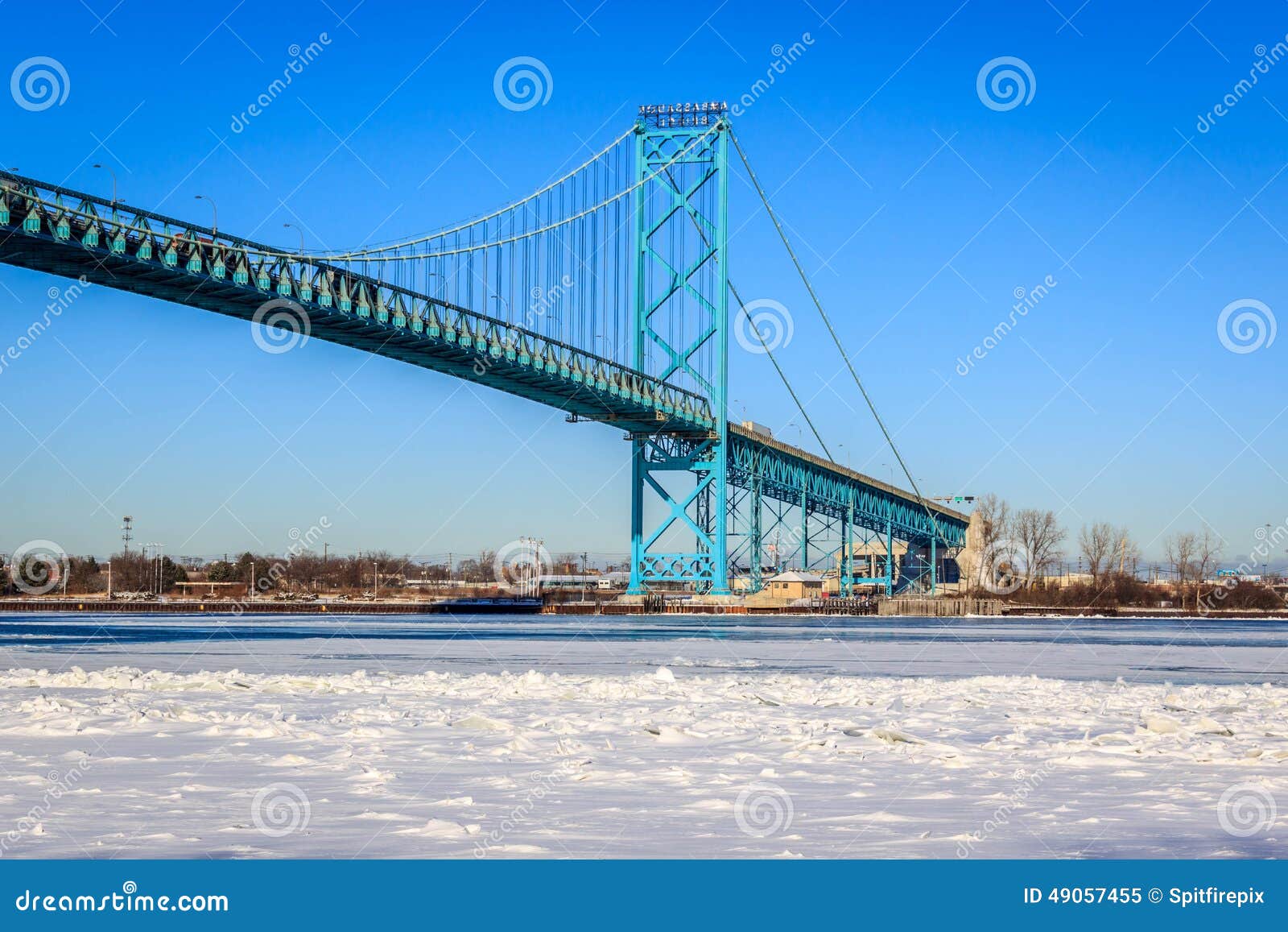 Ambassador Bridge stock image. Image of tourism, travel - 49057455