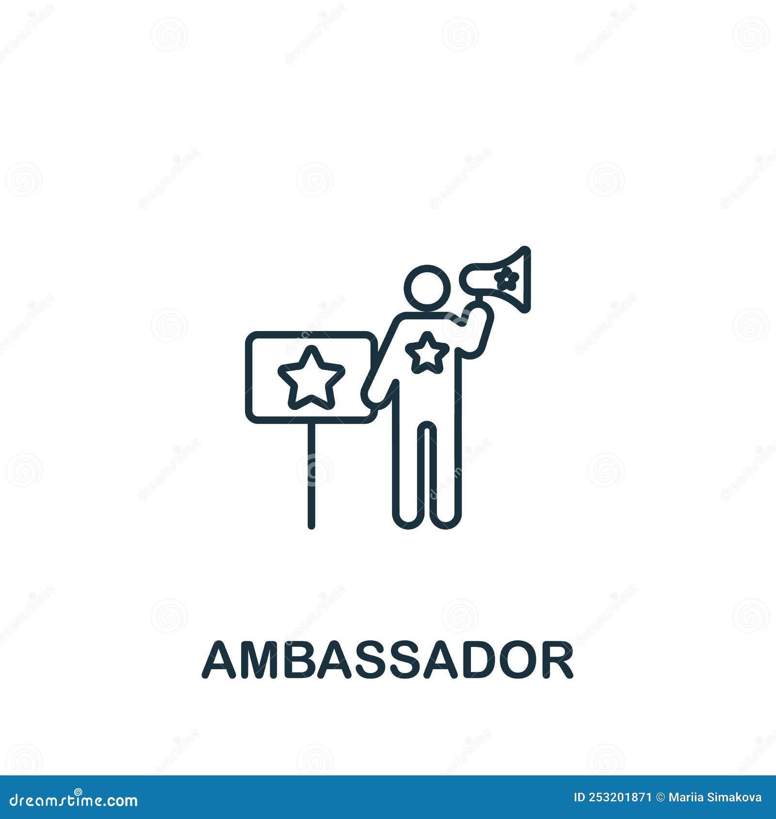 Ambassador Icon. Monochrome Simple Community Icon for Templates, Web ...