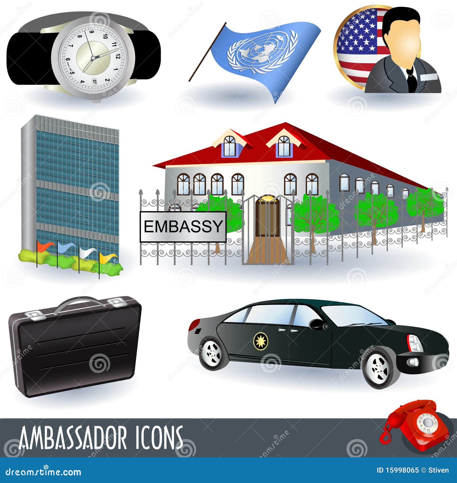 Ambassador icons editorial image. Illustration of city - 15998065