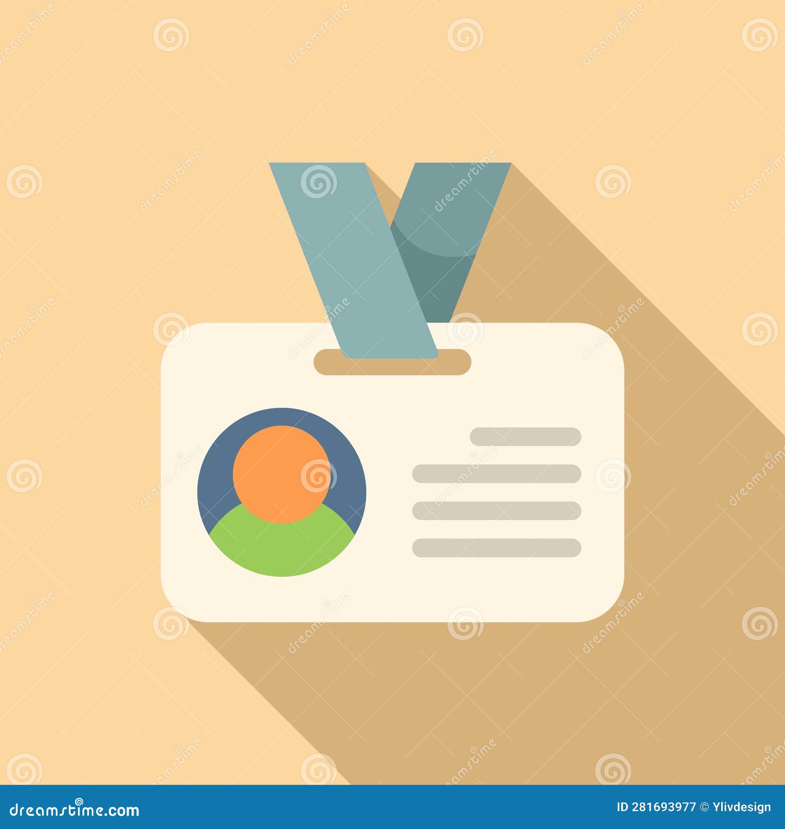 Ambassador Id Card Icon Flat Vector. Social Media Stock Vector ...