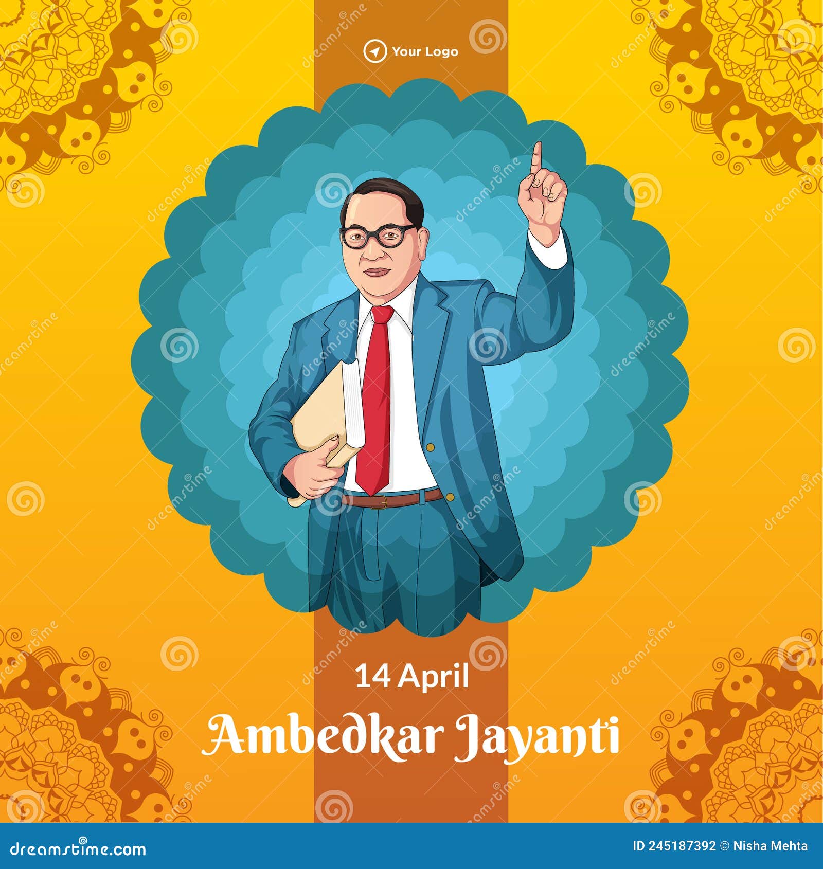 Dr. B.R Ambedkar Jayanti. Bhimrao Ramji Ambedkar Vector Illustration ...